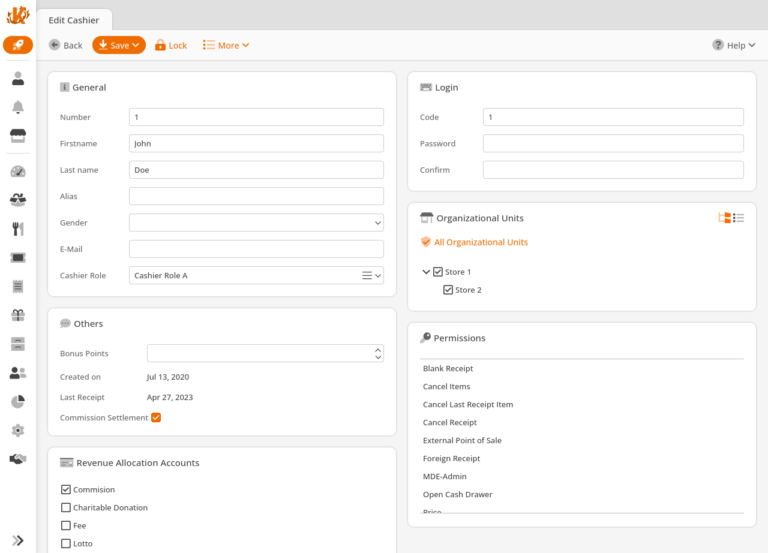 Create Cashiers » KORONA POS Manual
